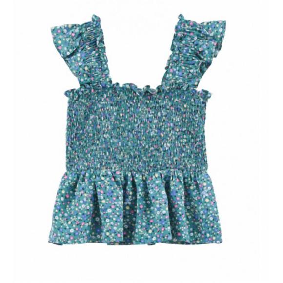 MINI MOLLY | Shirts & Tops | New Mini Molly Girls Floral Smocked Top In ...